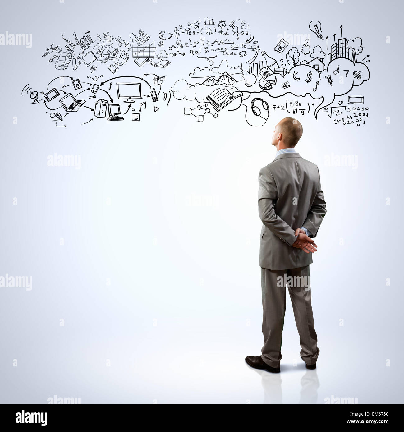 Back view of businessman Stock Photo - Alamy