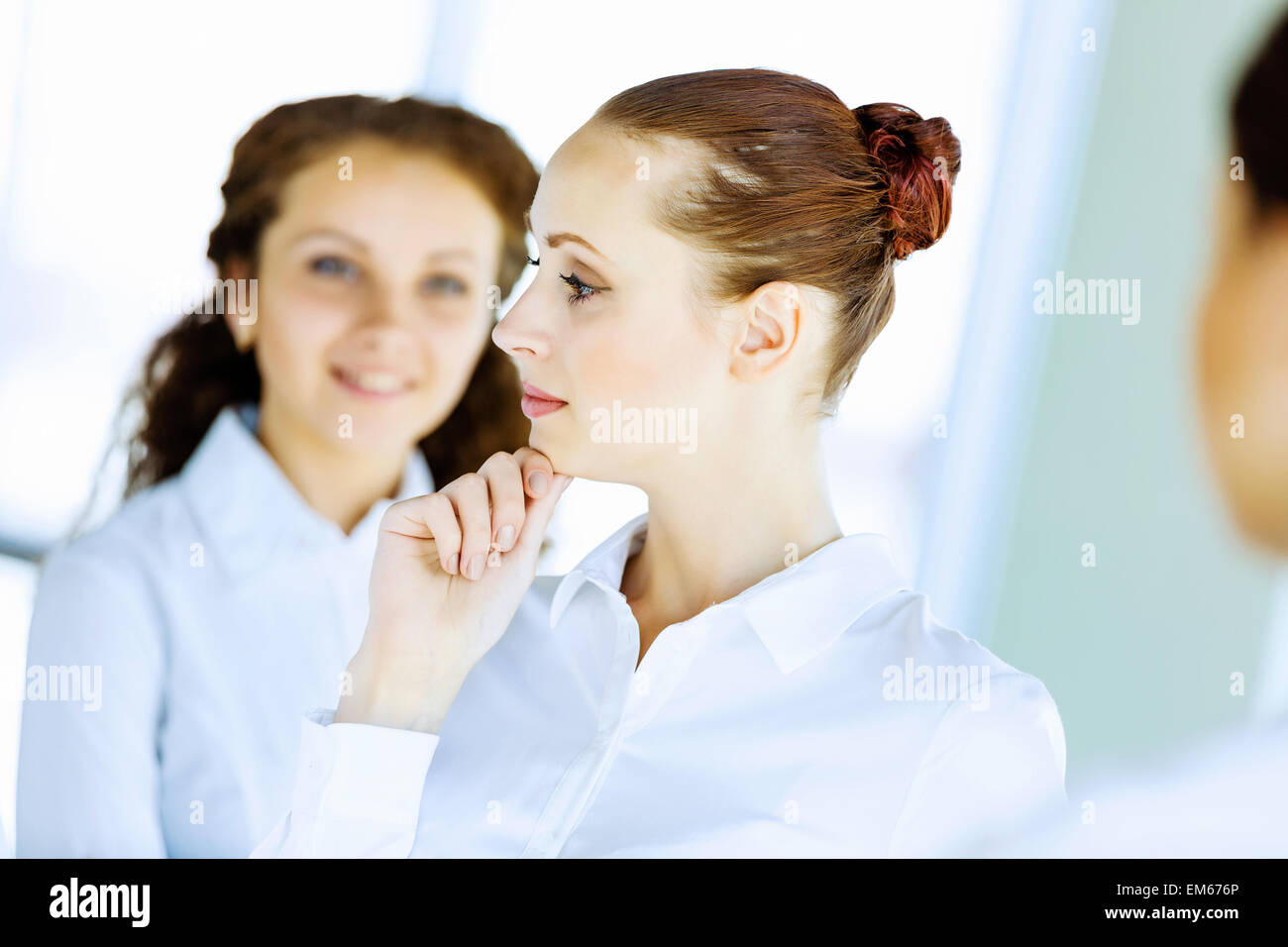 Women at presentation Stock Photo - Alamy