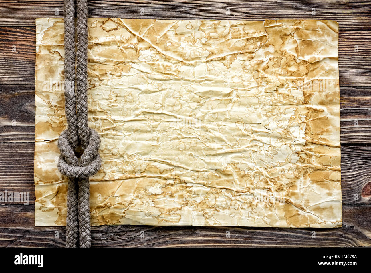 Wood texture with paper and marine knot Stock Photo - Alamy