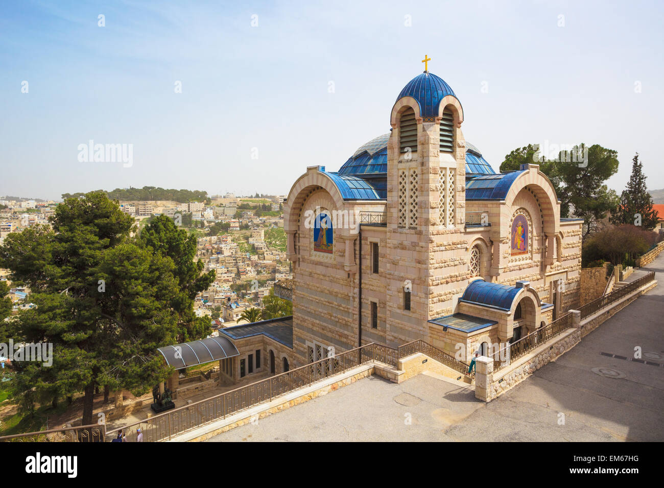 Israel, View of Church of St Peter; Gallicantu Stock Photo - Alamy