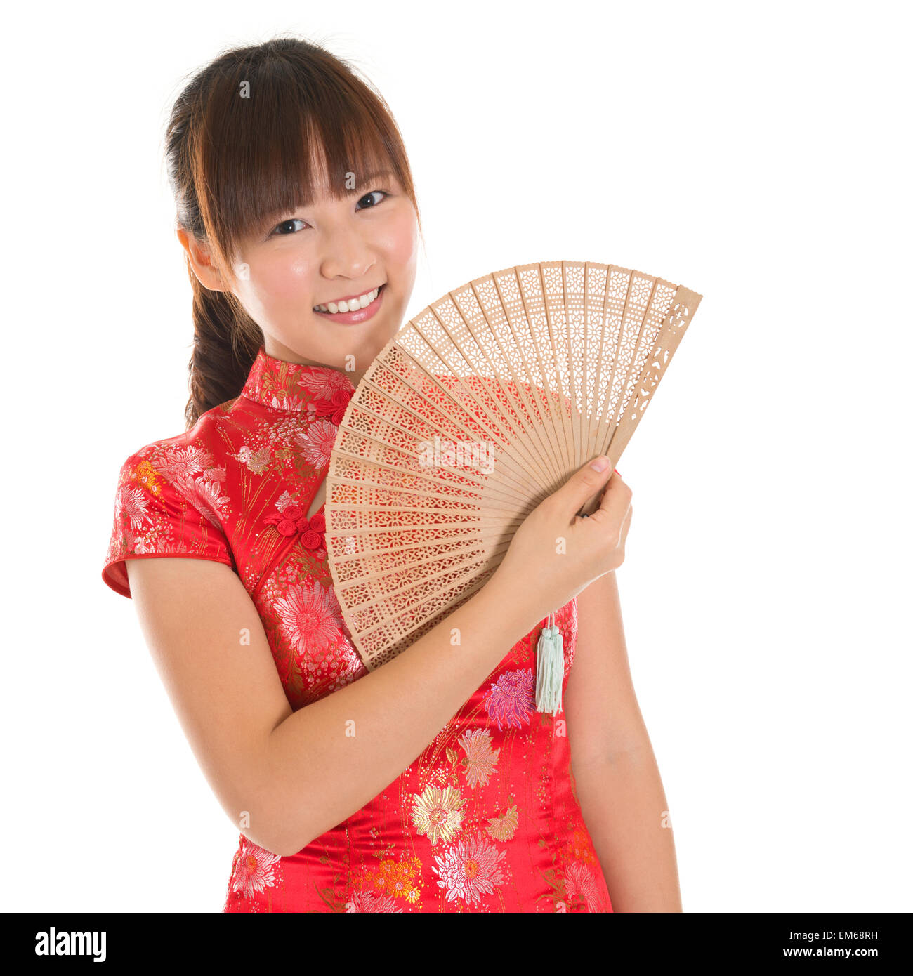 Asian beauty posing chinese fan hi-res stock photography and images - Alamy