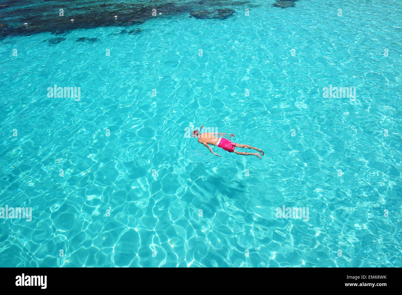 Snorkeling man in crystal hi-res stock photography and images - Alamy