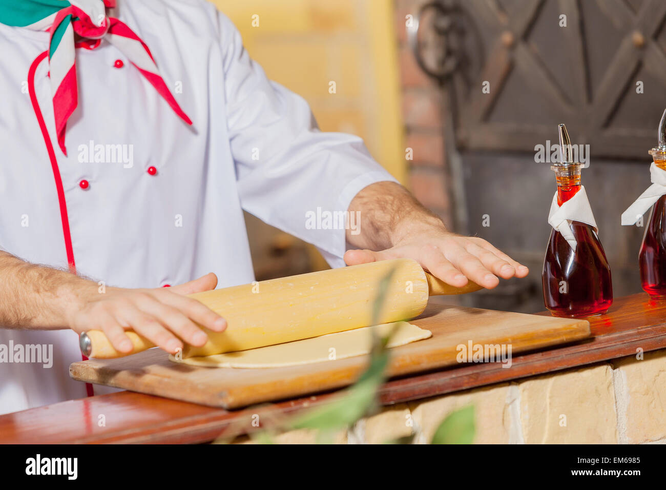 Close-up of cook hands Stock Photo - Alamy