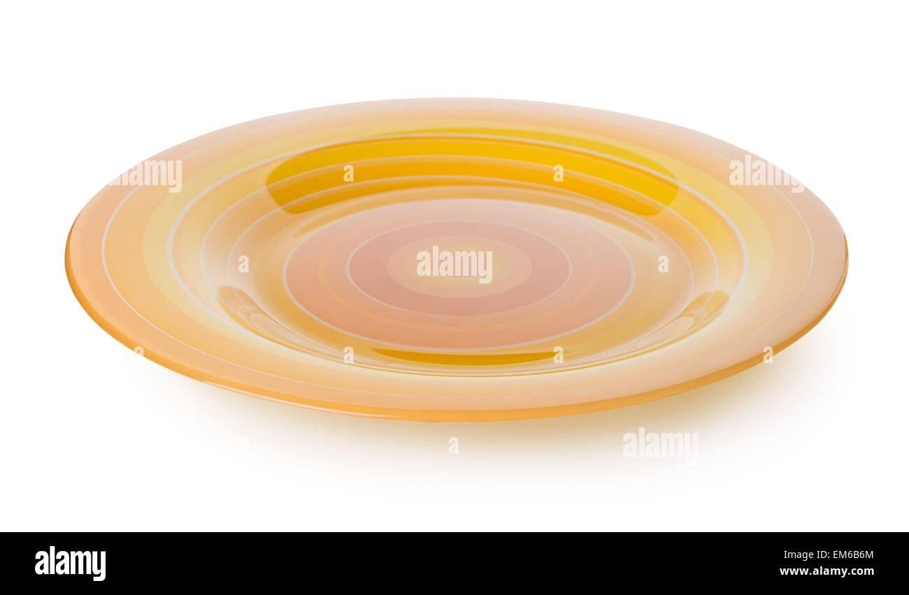 Orange plate isolated Stock Photo - Alamy