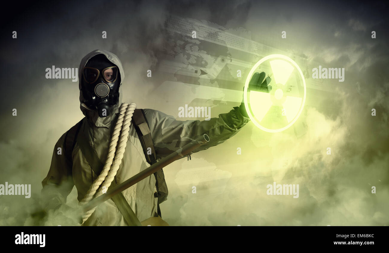 Stalker touching sign Stock Photo - Alamy