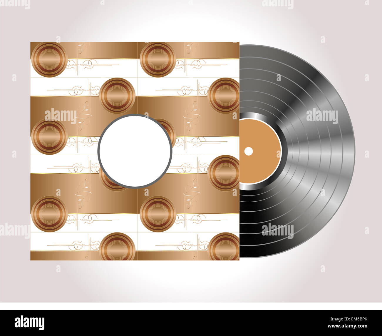 Vintage vinyl disc with cover Stock Photo - Alamy