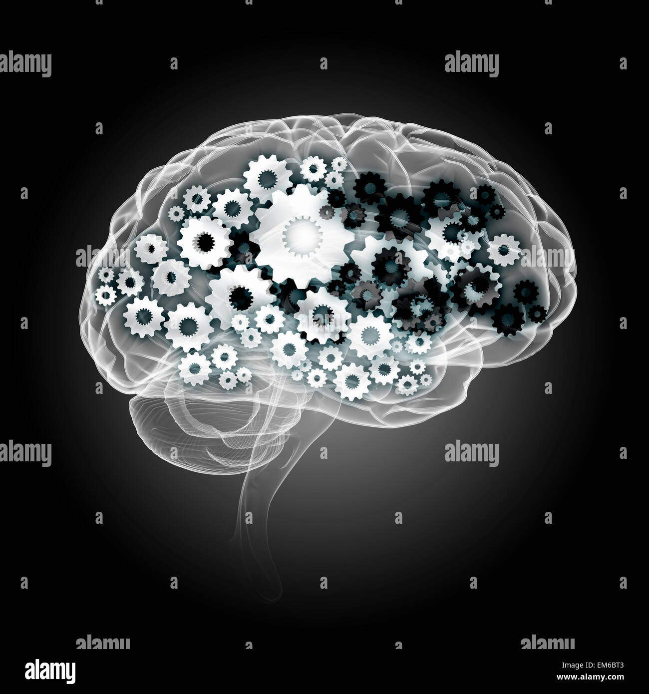 Human brain silhouette hi-res stock photography and images - Alamy