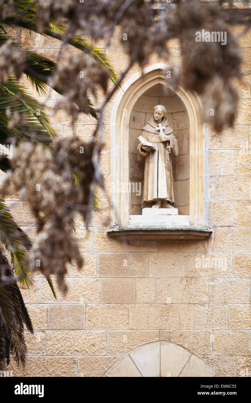 Israel, Sculpture of Franciscan monk; Jerusalem Stock Photo - Alamy