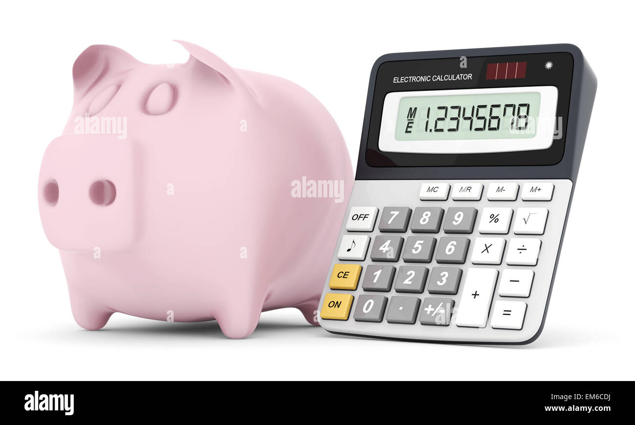 Modern office calculator Stock Photo - Alamy