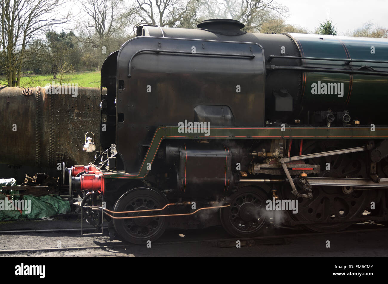 The front section of 'Battle of Britain' class locomotive 'Sir Keith ...