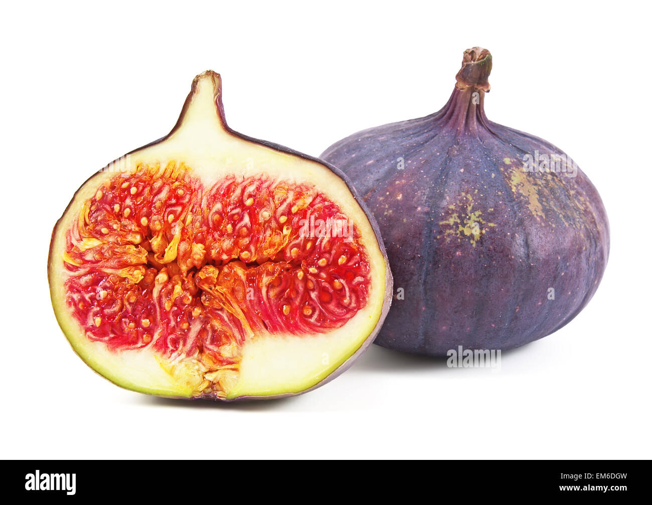 Fresh purple figs whole Cut Out Stock Images & Pictures - Alamy
