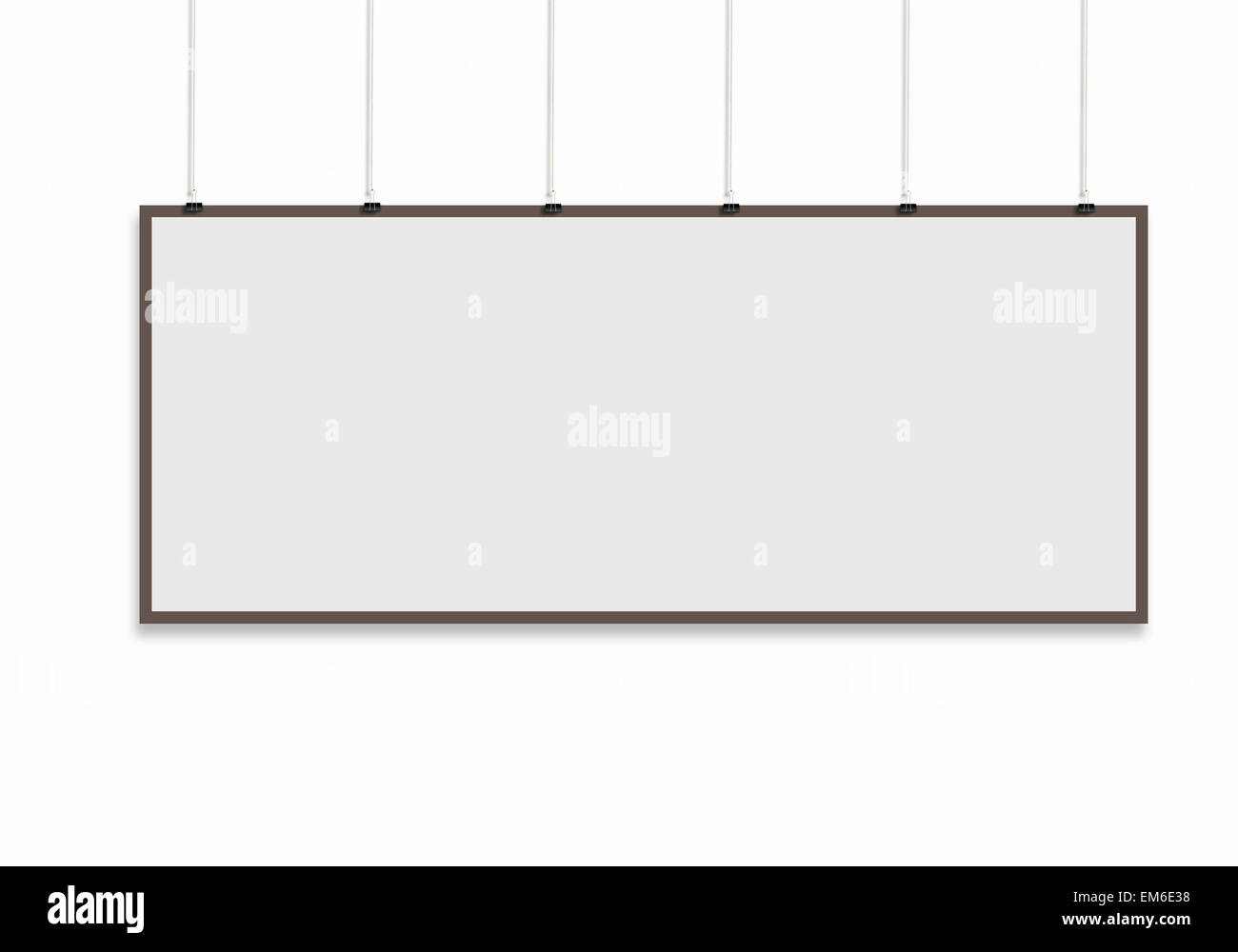Blank white banner hanging on hi-res stock photography and images - Alamy