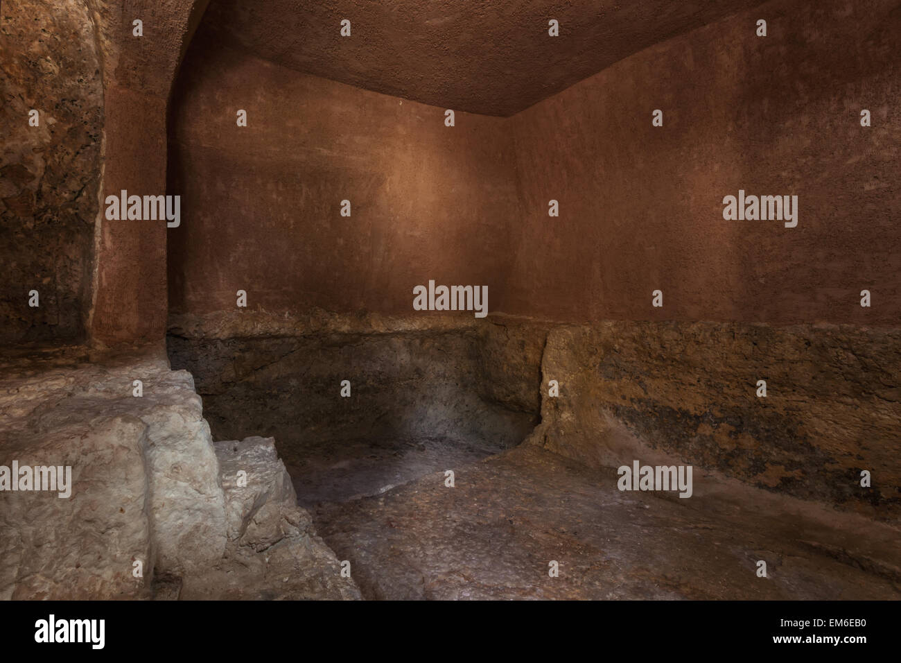 Jerusalem, Interior of Garden Tomb; Israel Stock Photo - Alamy