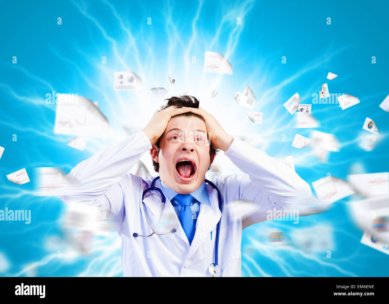 Frustrated doctor screaming mouth hi-res stock photography and images ...