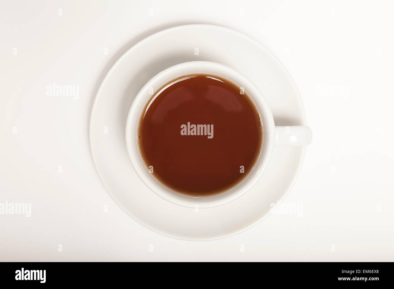 Black tea top view isolated Stock Photo - Alamy