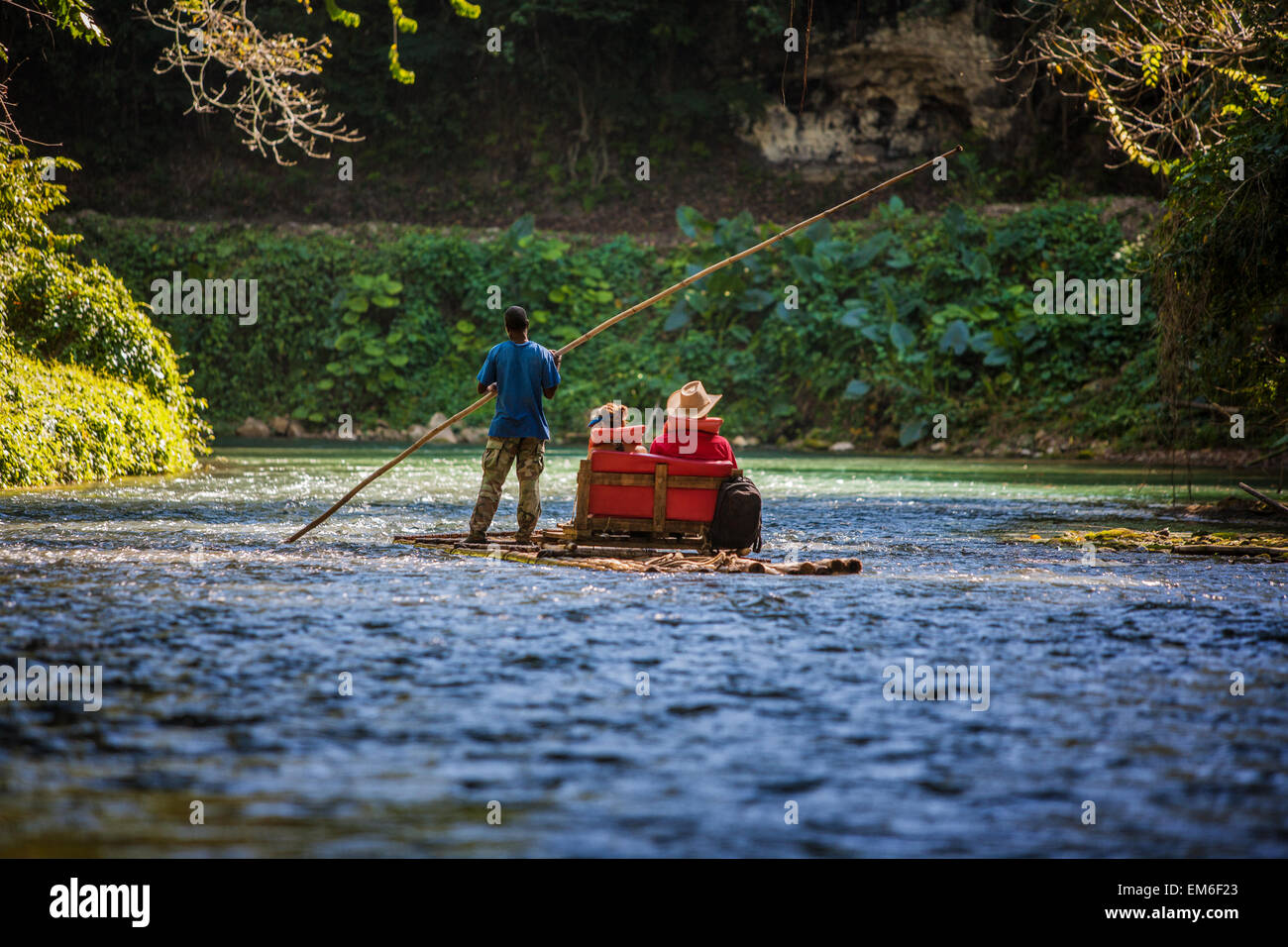 Tourists on Martha Brae River in Jamaica Stock Photo - Alamy