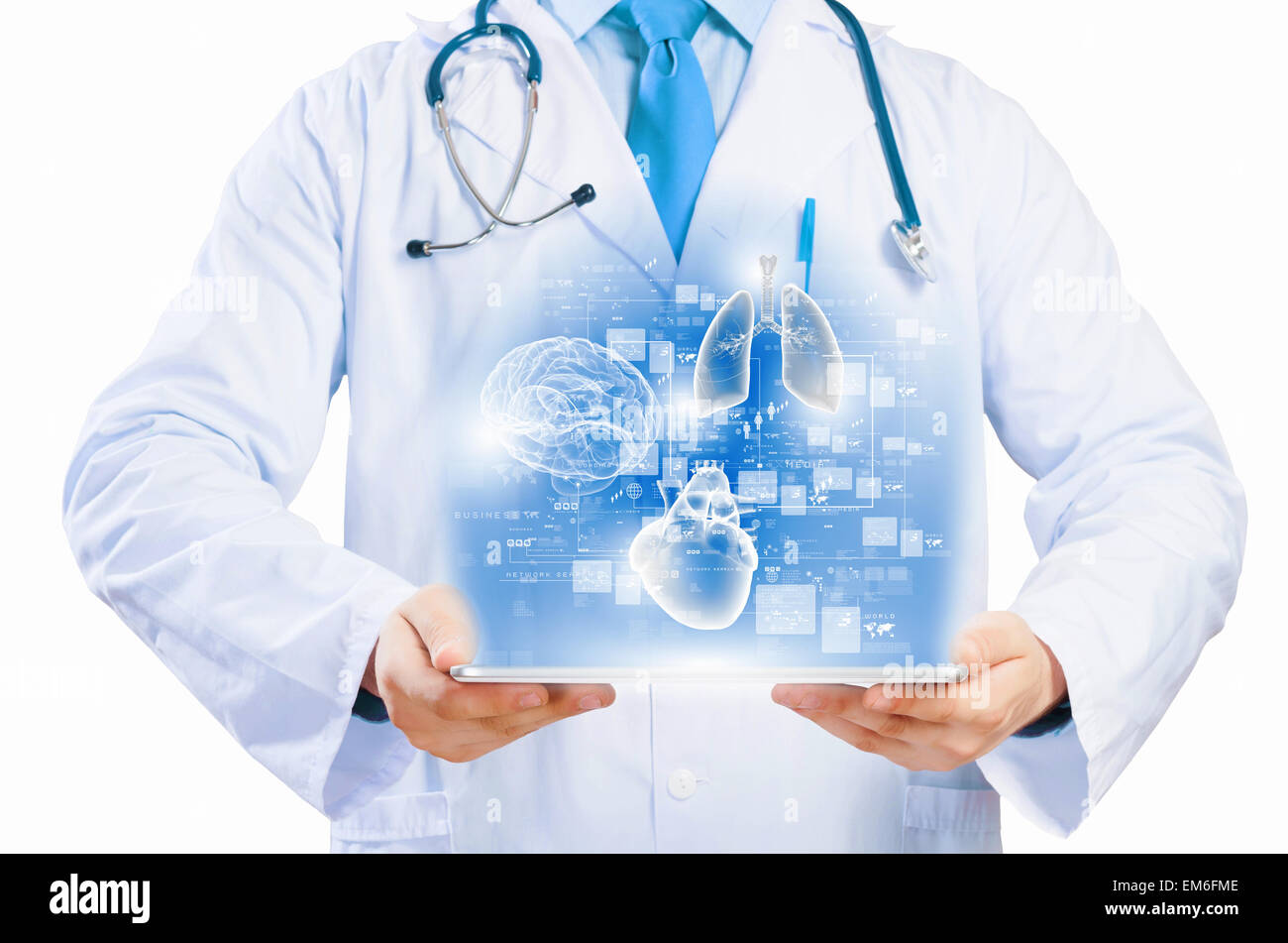 Doctor holding tablet pc Stock Photo - Alamy