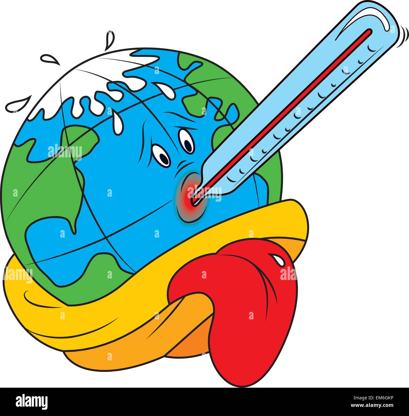 Vector illustration of Global warming Stock Vector Image & Art - Alamy