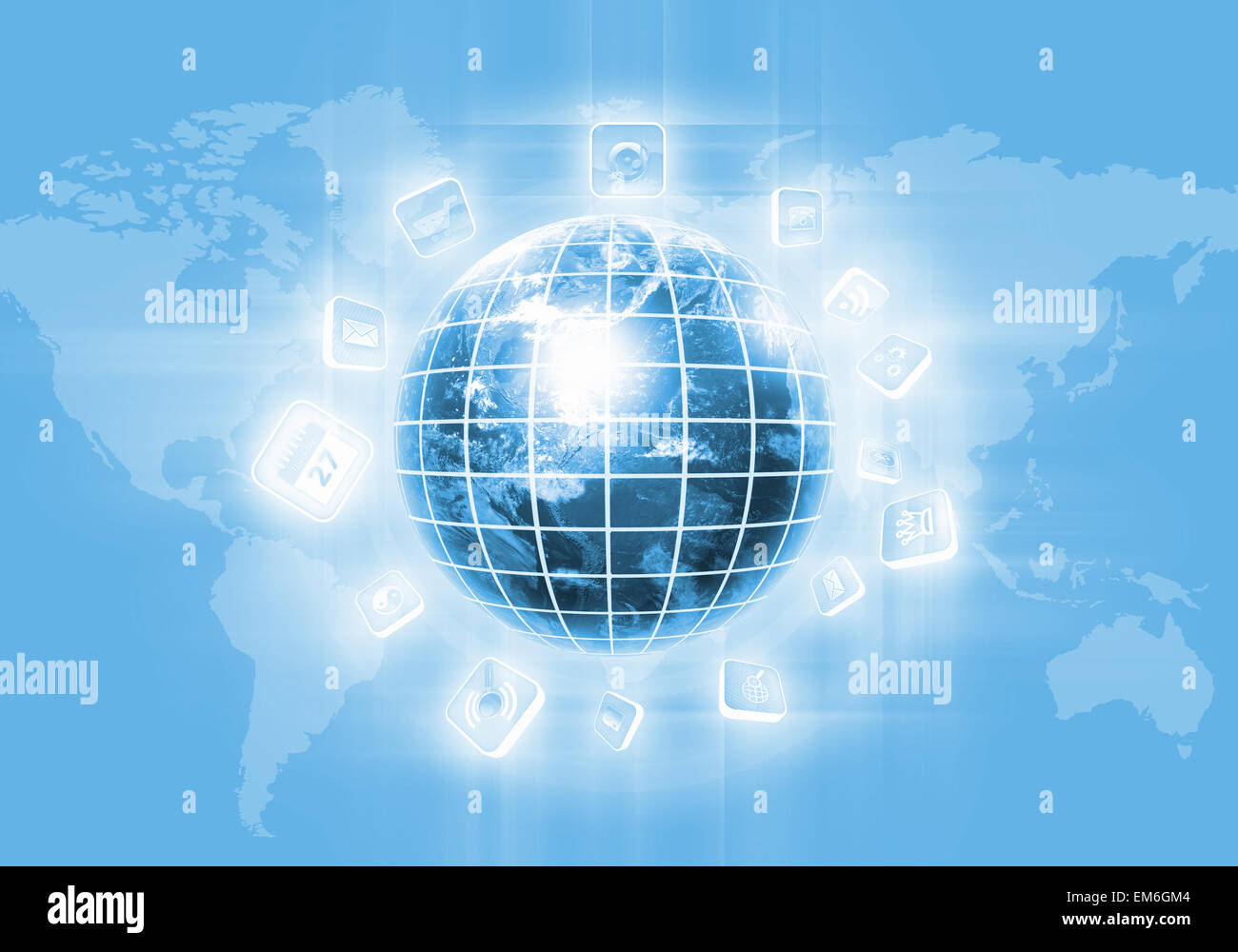Globe digital icons network hi-res stock photography and images - Alamy