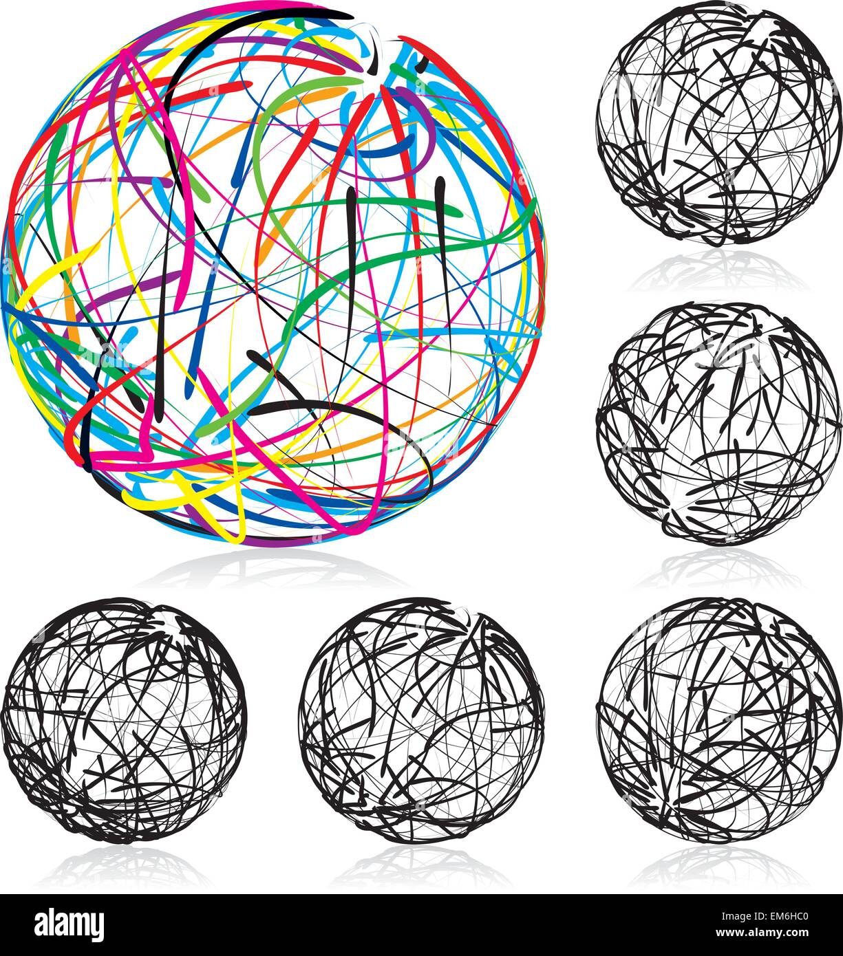 Abstract circle icons rough Stock Vector Images - Alamy