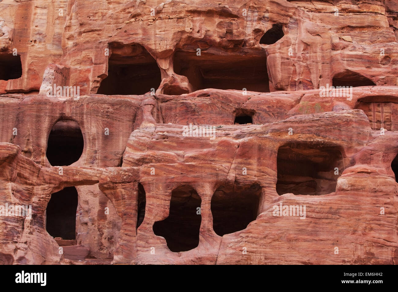 Jordan, Facades of ancient buildings; Petra Stock Photo - Alamy