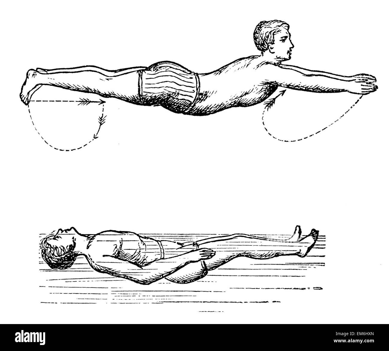 Swimming and backstroke Stock Photo - Alamy