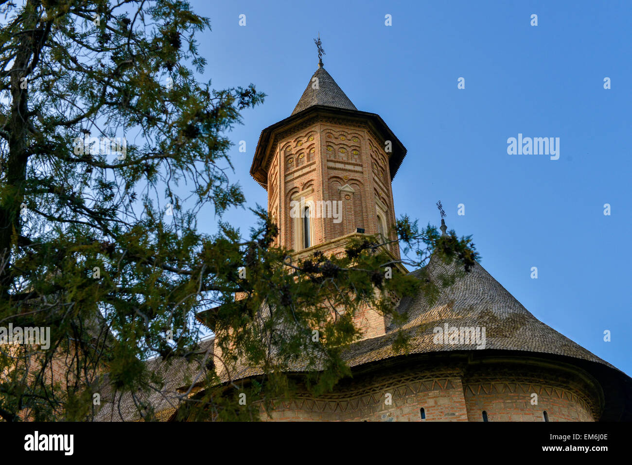 Amazing tower of an old church Stock Photo - Alamy