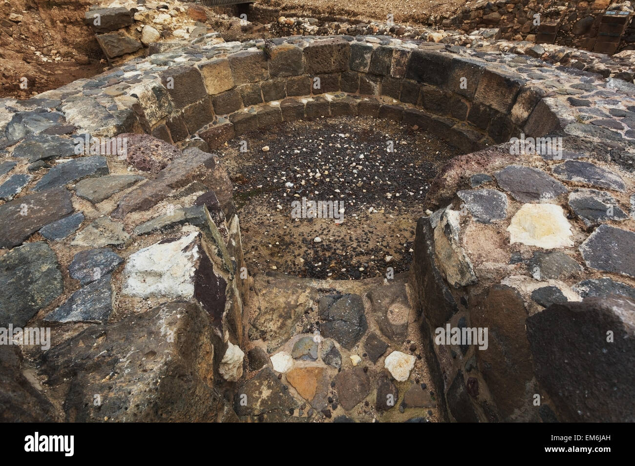 Israel, Ruins of Ancient Tiberius on sea of Galilee; Ancient Tiberius ...