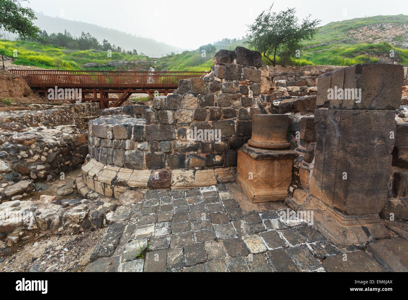 Israel, Ruins of Ancient Tiberius on sea of Galilee; Ancient Tiberius ...