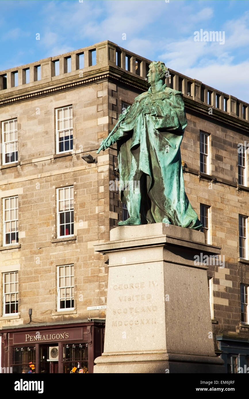 United Kingdom, Scotland, View of King George IV monument; Edinburgh ...