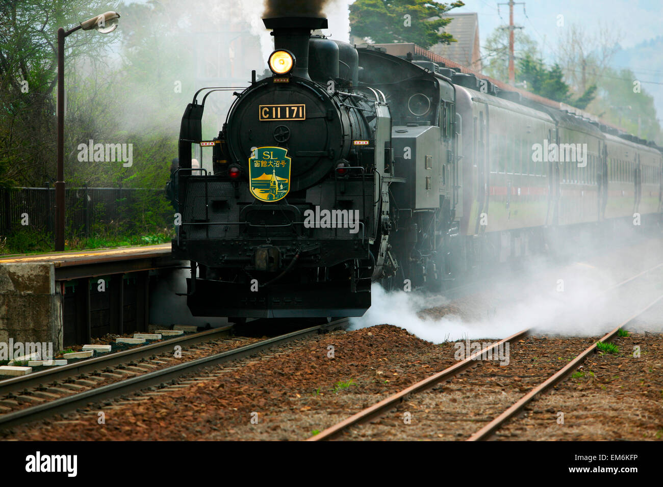 Japan, Hokaido Island, Historic Steam Engine Train Stock Photo - Alamy