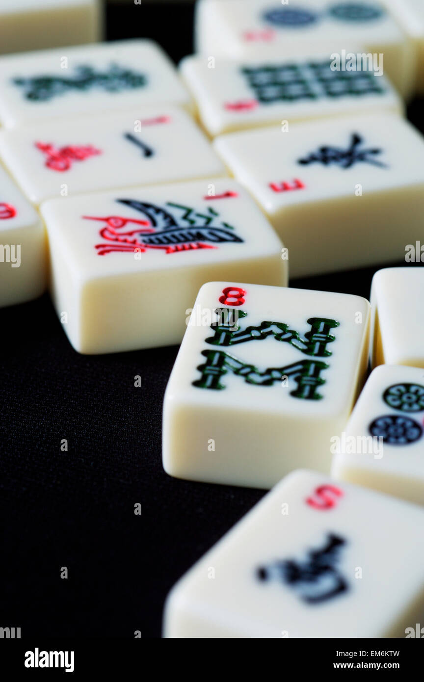 China, Mahjong Game Pieces Stock Photo - Alamy