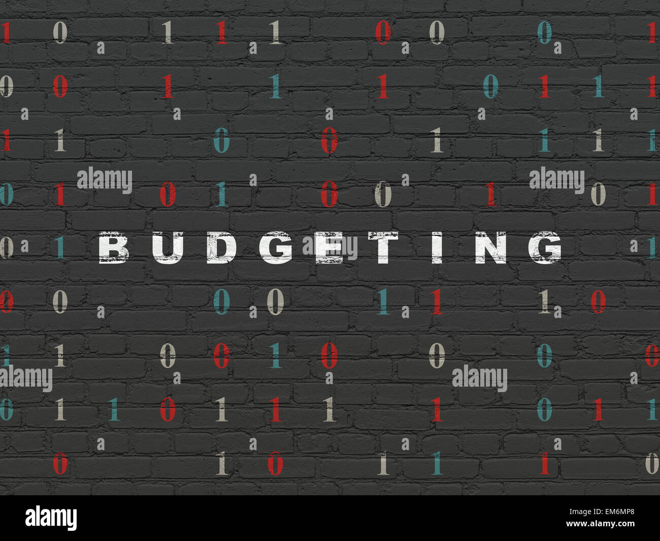 Finance concept: Budgeting on wall background Stock Photo - Alamy