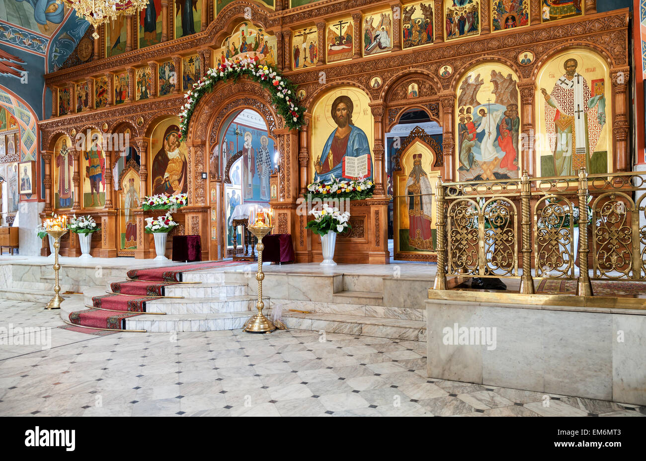 Interior Church of the Resurrection in the Holy Resurrection Monastery ...
