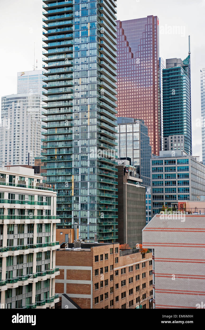 Canada, Ontario, Various High Rise Buildings And Skyscrapers; Toronto ...