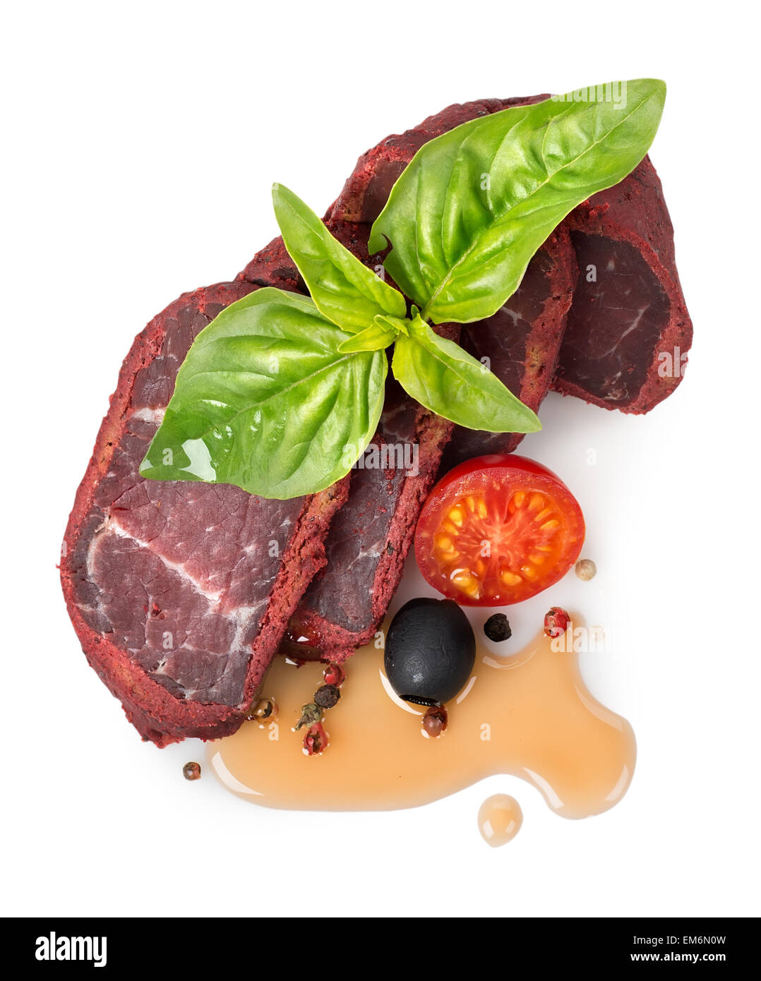 Basturma with vegetables Stock Photo - Alamy