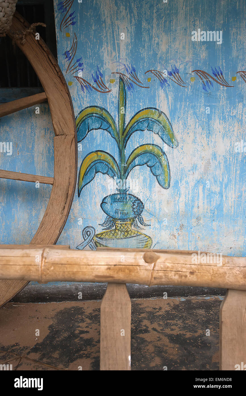 Painting on a wall; Ratapata Village, Badamba, India Stock Photo - Alamy