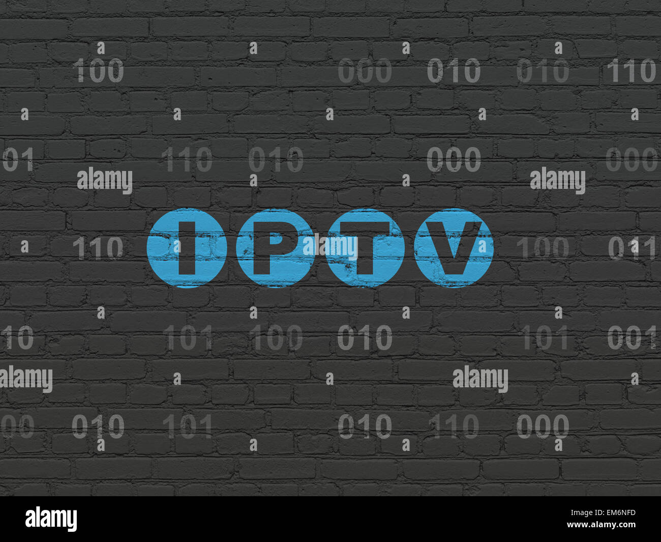 Web design concept: IPTV on wall background Stock Photo - Alamy