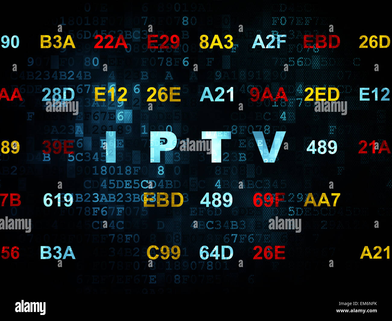 Web design concept: IPTV on Digital background Stock Photo - Alamy