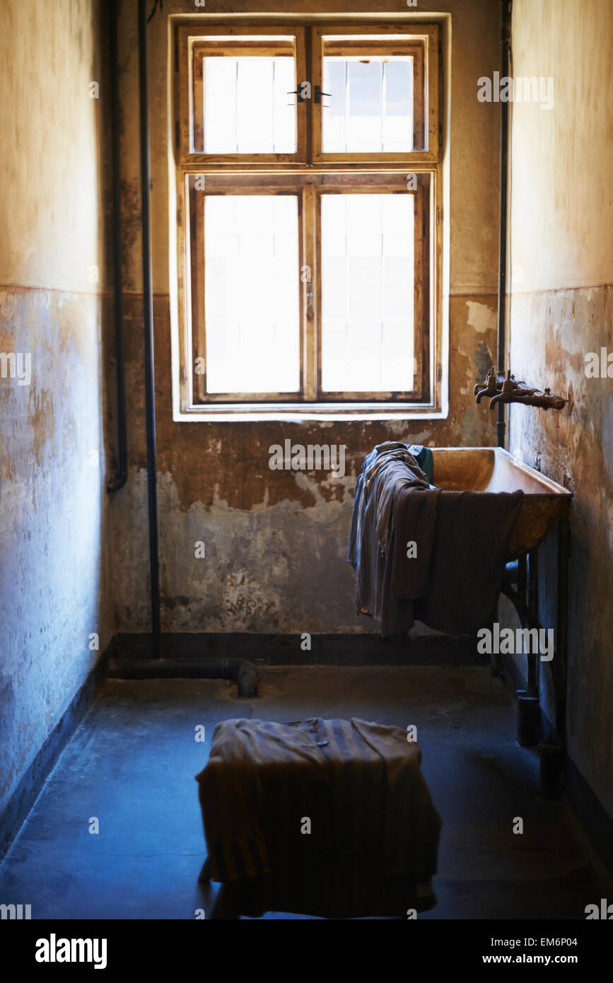 Auschwitz birkenau cell block interior hi-res stock photography and ...