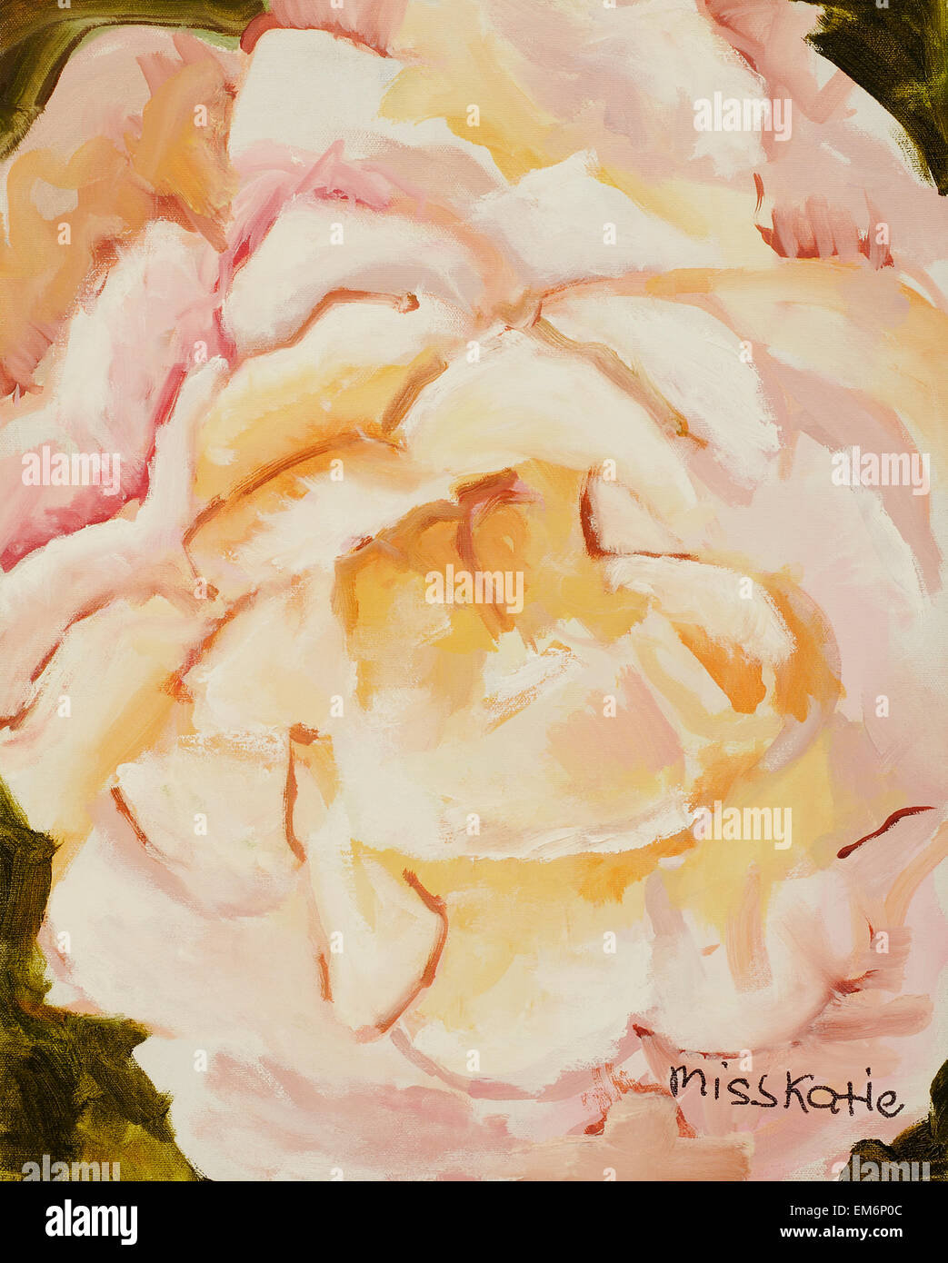 The Rose, Close-Up Of Rose Blossom (Oil Painting Stock Photo - Alamy