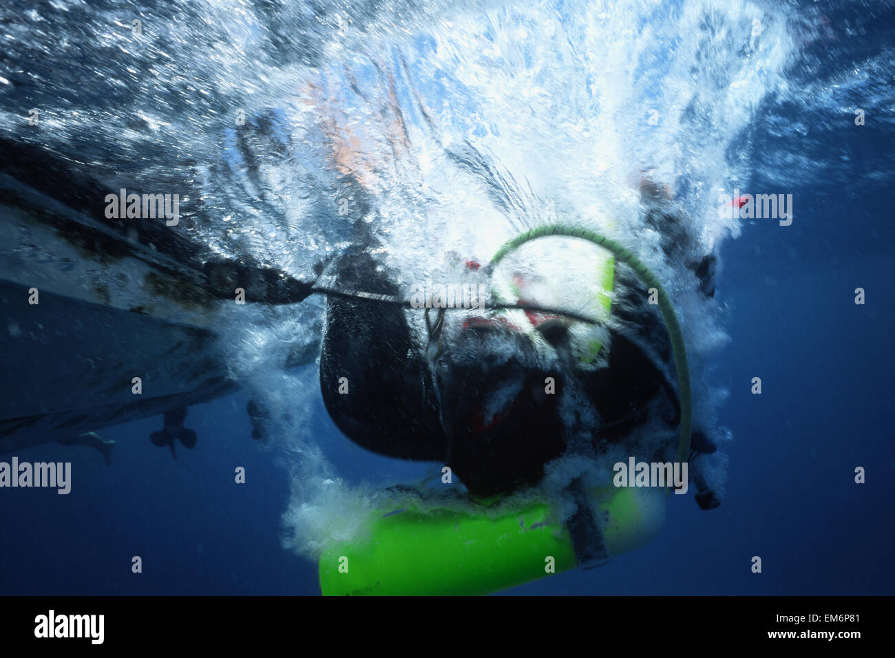 USA, Diver Back-Roll Splash In To Water; Hawaii Stock Photo - Alamy