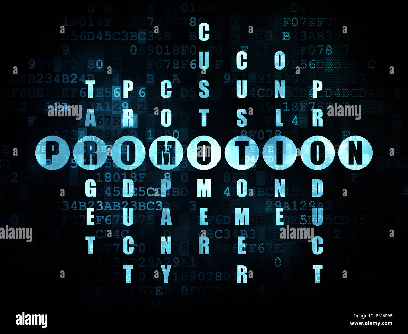 Advertising concept: word Promotion in solving Crossword Puzzle Stock ...