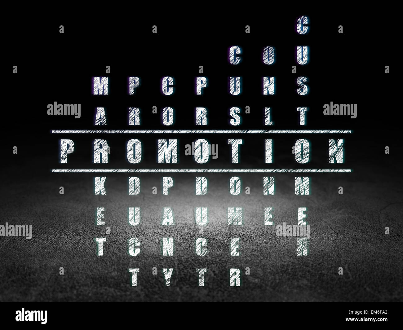 Marketing concept: word Promotion in solving Crossword Puzzle Stock ...