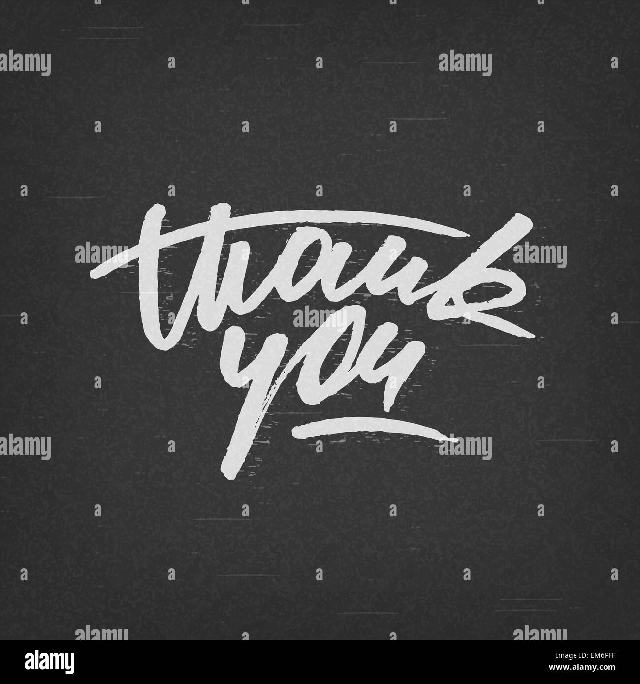 Custom handwritten "Thank you" card, grunge style lettering Stock ...