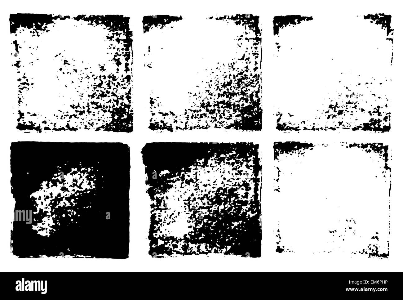 Six grunge squared stamps, vector textures Stock Vector Image & Art - Alamy