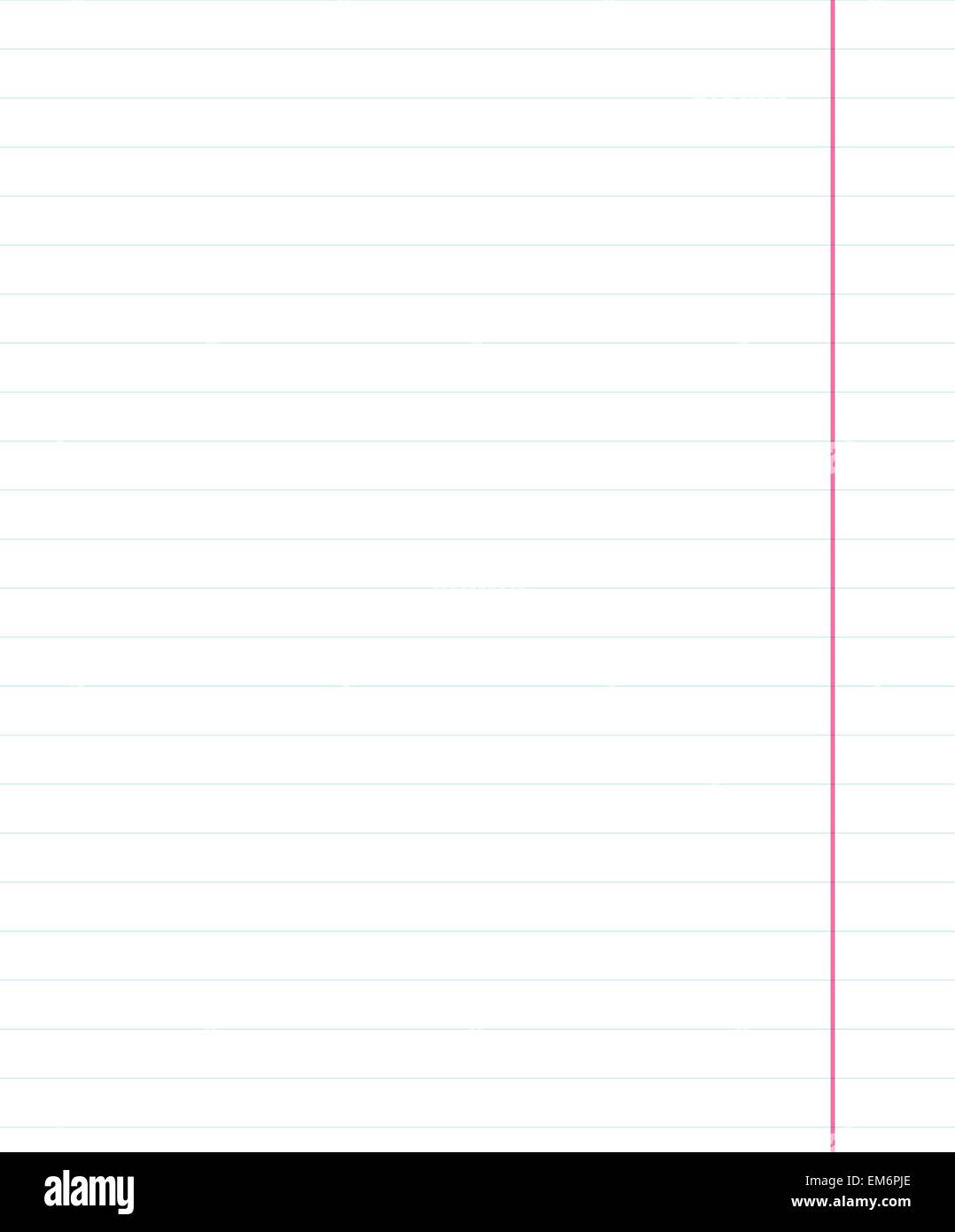 Notebook paper sheet with lines. Education background Stock Vector ...
