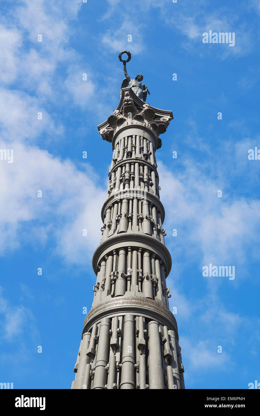 Memorial Column to Russo-Turkish war; St. Petersburg, Russia Stock ...