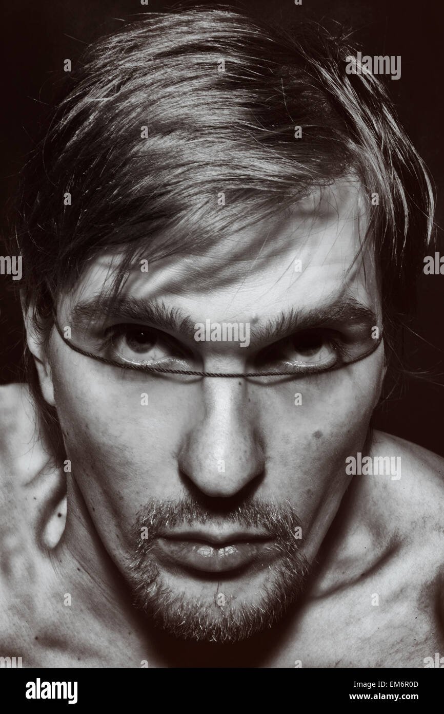 Strange Man Face Close Up High Resolution Stock Photography and Images ...