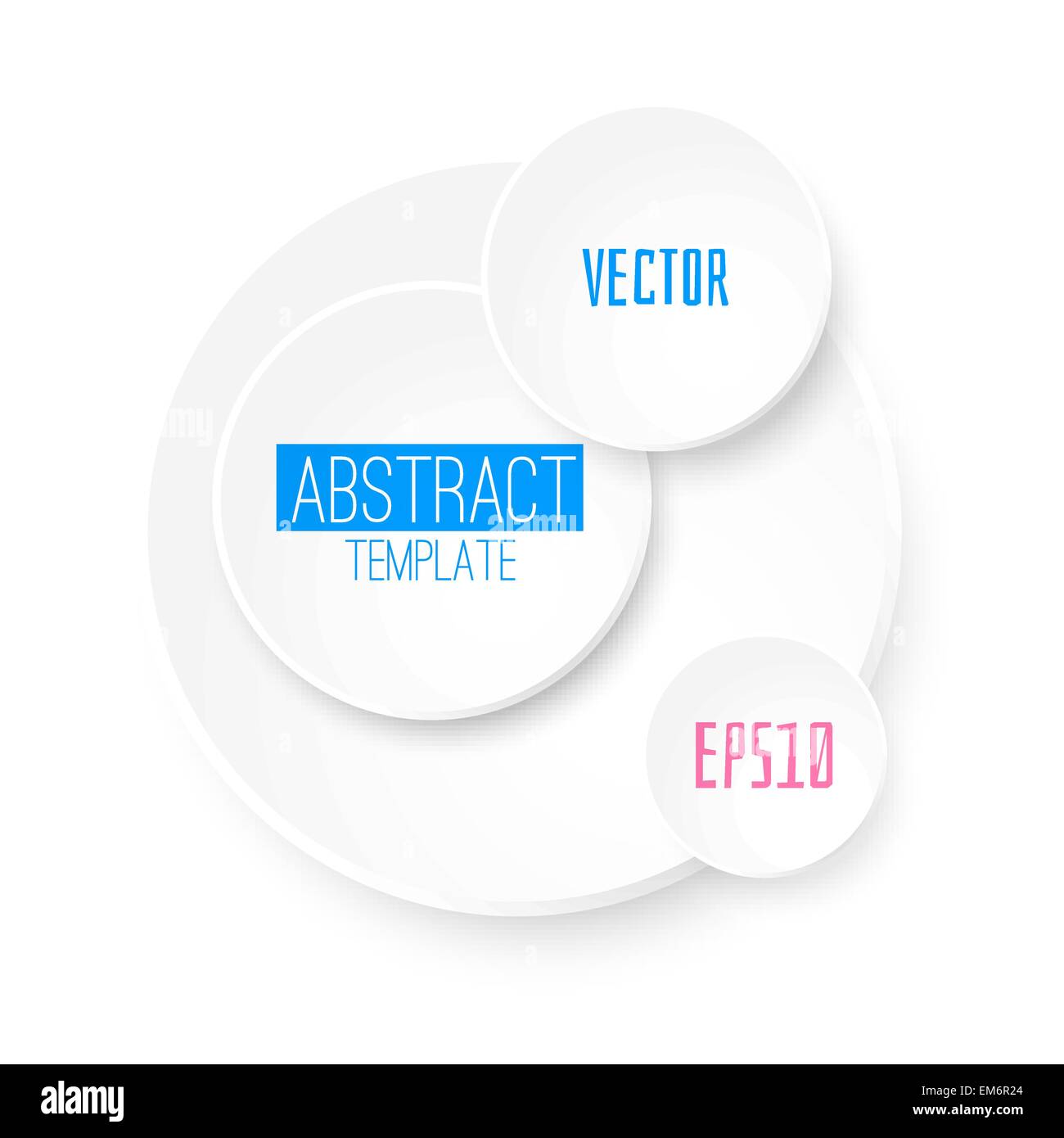 Blank white circles vector template for your designs Stock Vector Image ...